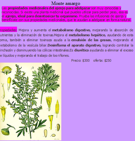 Monte amargo :: hierbas medicinales